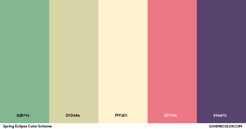 Spring Eclipse Color Scheme - Palettes - SchemeColor.com