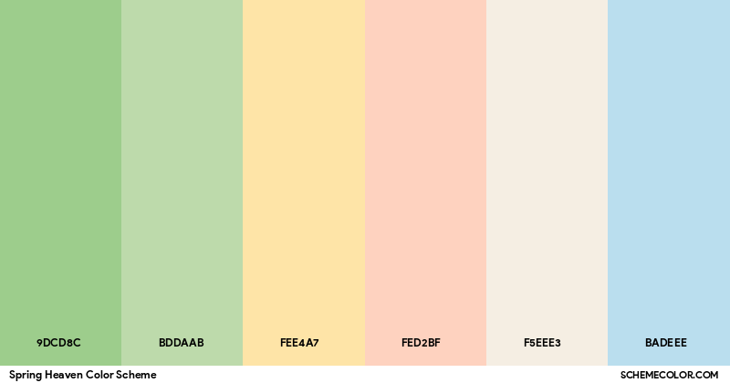 Spring Heaven Color Scheme - Palettes - SchemeColor.com