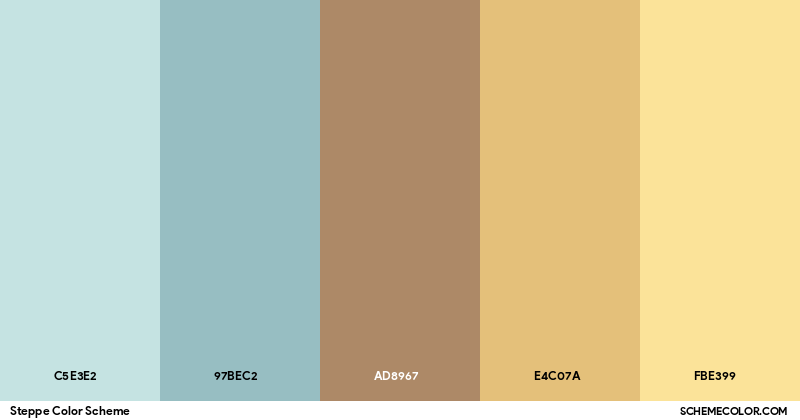 Steppe Color Scheme - Palettes - SchemeColor.com
