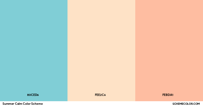 Summer Calm Color Scheme - Palettes - SchemeColor.com