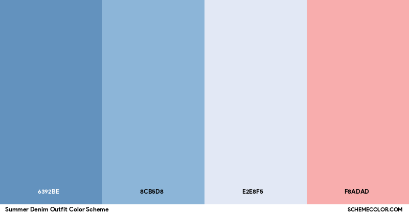 Summer Denim Outfit Color Scheme - Palettes - SchemeColor.com