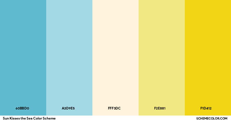 Sun Kisses the Sea Color Scheme - Palettes - SchemeColor.com