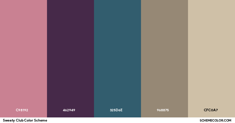 Sweaty Club Color Scheme - Palettes - SchemeColor.com