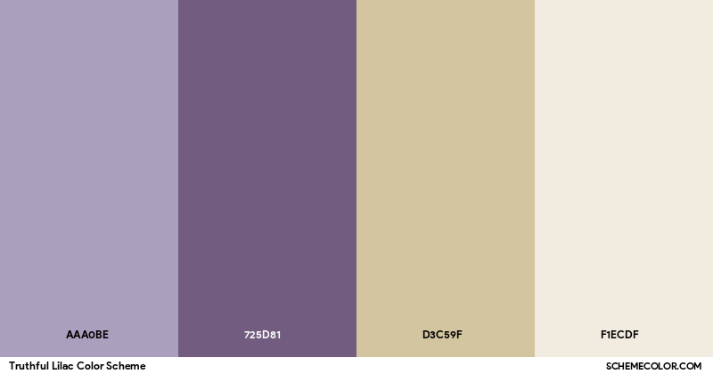 Truthful Lilac Color Scheme - Palettes - SchemeColor.com