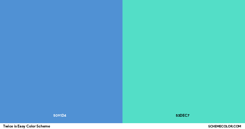 Twice is Easy Color Scheme - Palettes - SchemeColor.com
