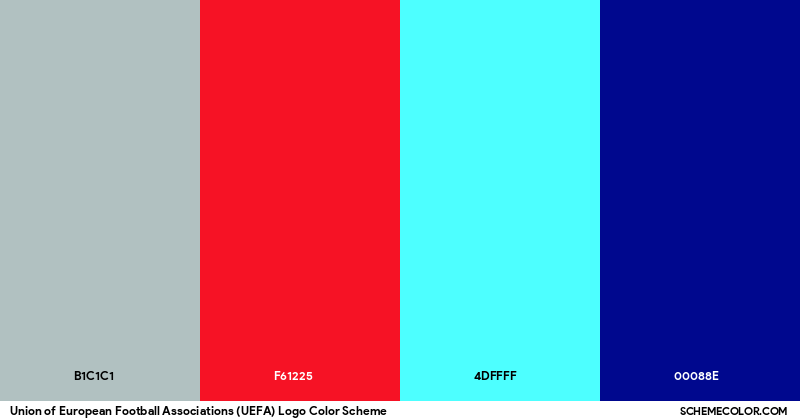 Union of European Football Associations (UEFA) Logo Color Scheme ...