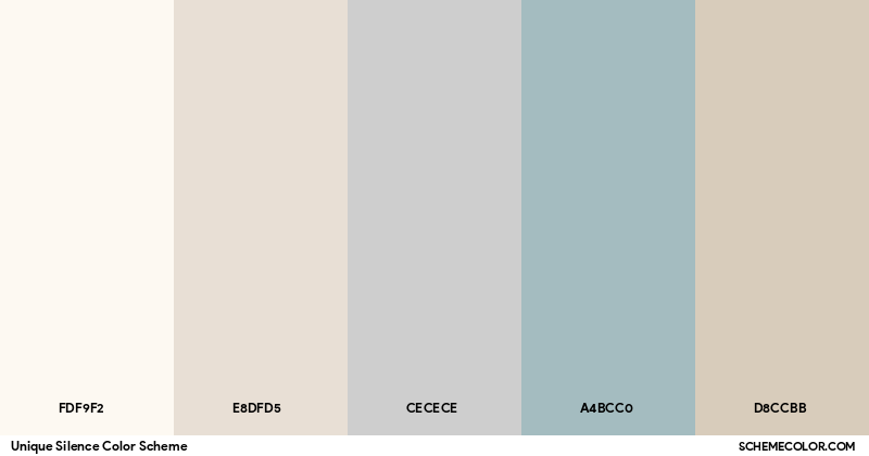 Unique Silence Color Scheme - Palettes - SchemeColor.com