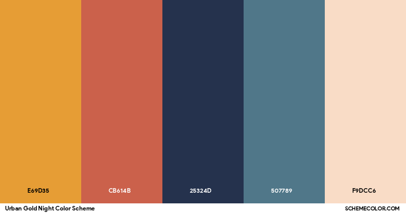 Urban Gold Night Color Scheme - Palettes - SchemeColor.com