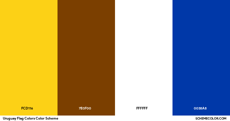 Uruguay Flag Colors - Flags - SchemeColor.com