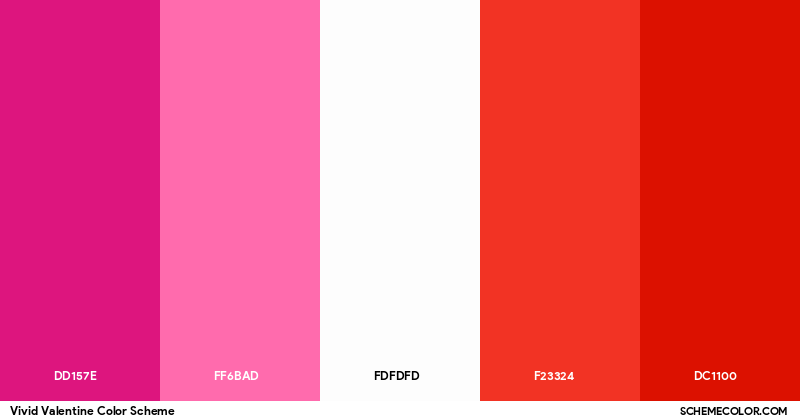 Vivid Valentine Color Scheme - Palettes - SchemeColor.com