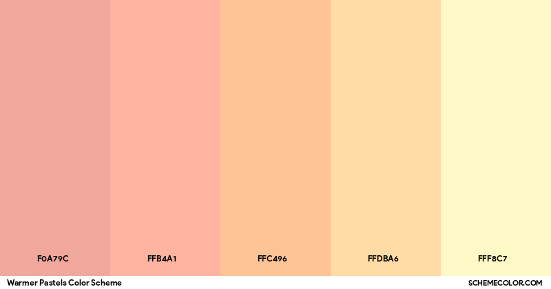Warmer Pastels Color Scheme - Palettes - SchemeColor.com