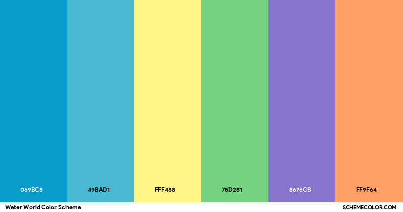 Water World Color Scheme - Palettes - SchemeColor.com