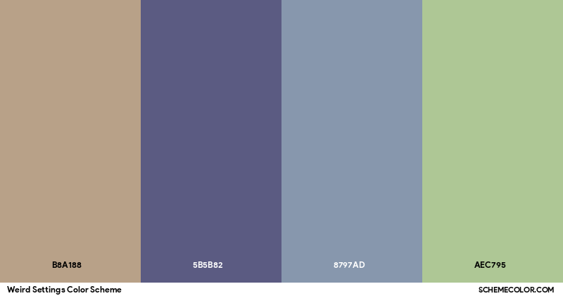 Weird Settings Color Scheme - Palettes - SchemeColor.com