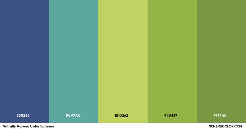 Wilfully Agreed Color Scheme - Palettes - SchemeColor.com