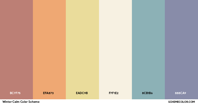 Winter Calm Color Scheme - Palettes - SchemeColor.com