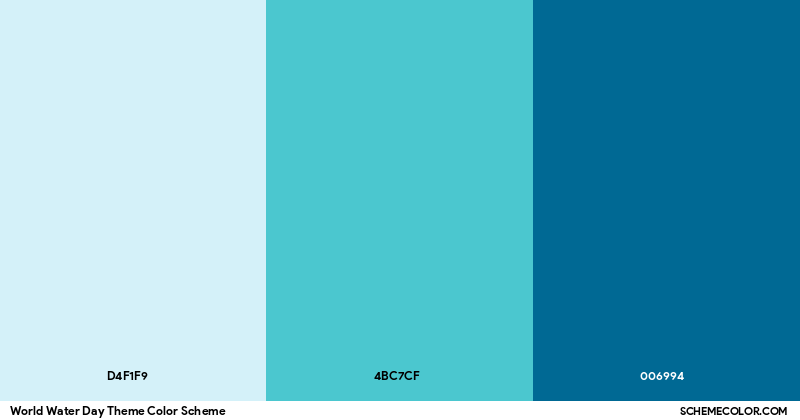 World Water Day Theme Color Scheme - Palettes - SchemeColor.com