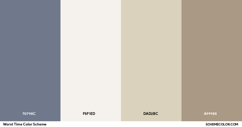 Worst Time Color Scheme - Palettes - SchemeColor.com