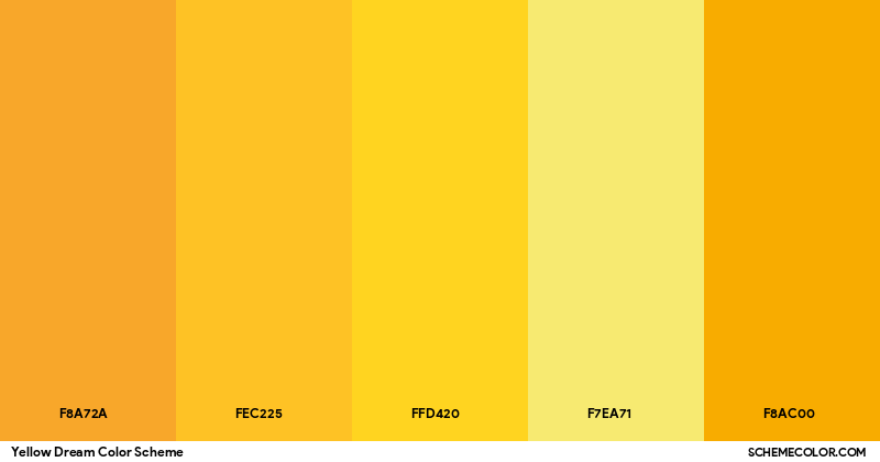 Yellow Dream Color Scheme - Palettes - SchemeColor.com