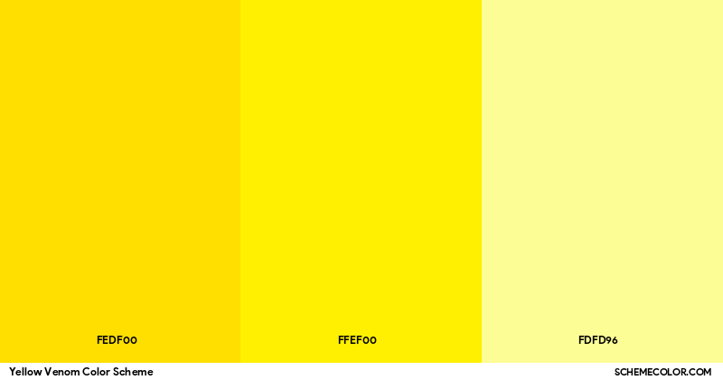 Yellow Venom Color Scheme - Palettes - SchemeColor.com