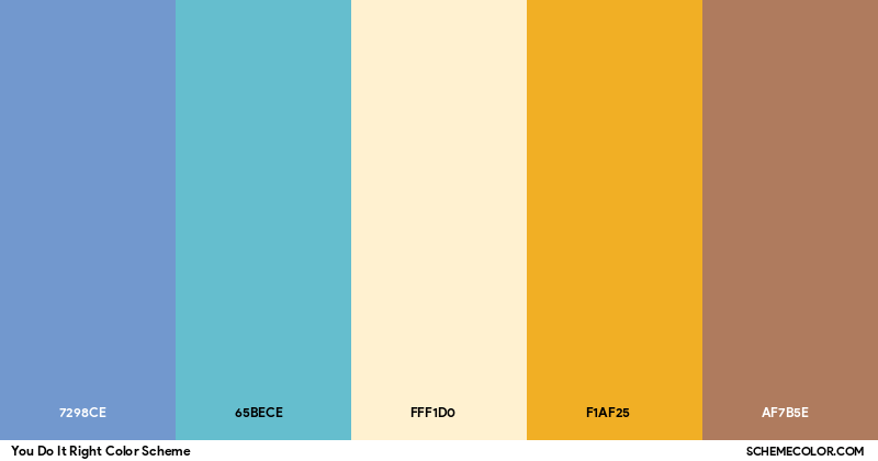 You Do It Right Color Scheme - Palettes - SchemeColor.com