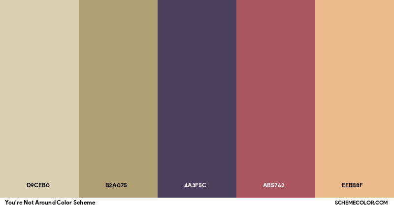 You're Not Around Color Scheme - Palettes - SchemeColor.com