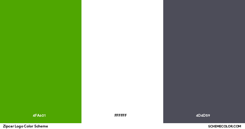Zipcar Logo Color Scheme - Palettes - SchemeColor.com